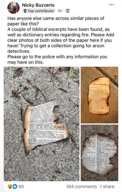 Finding Burnt Pages of Books in Your Yard? Wildfire Experts Say That's ...