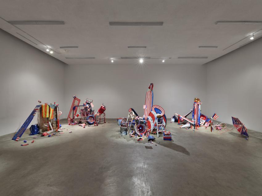 How This Artist Is Turning L.A.’s Trash Into Art Draped With The U.S ...