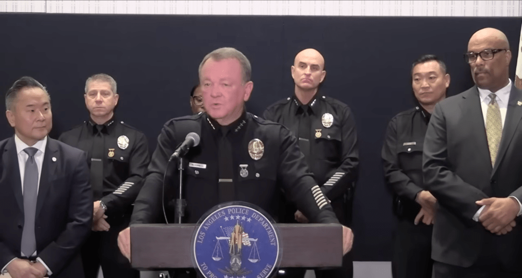 LAPD Chief hints they may not enforce mask bans on federal immigration ...