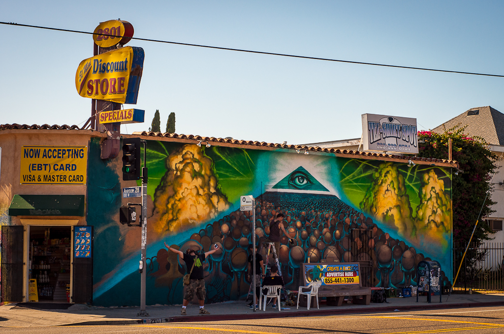 New Mural From Mear One at Tee Shirt Spot ~ Lincoln Heights