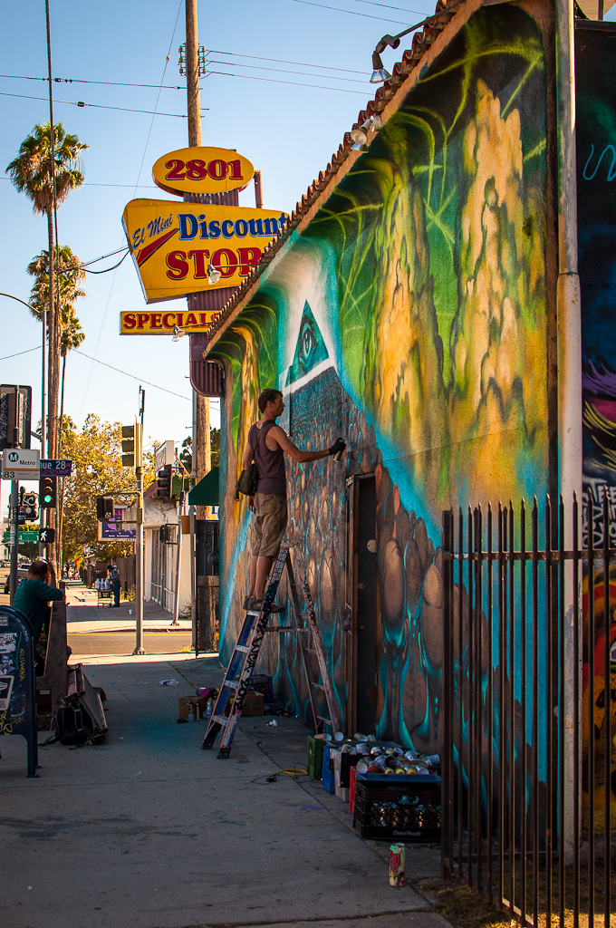 New Mural From Mear One at Tee Shirt Spot ~ Lincoln Heights